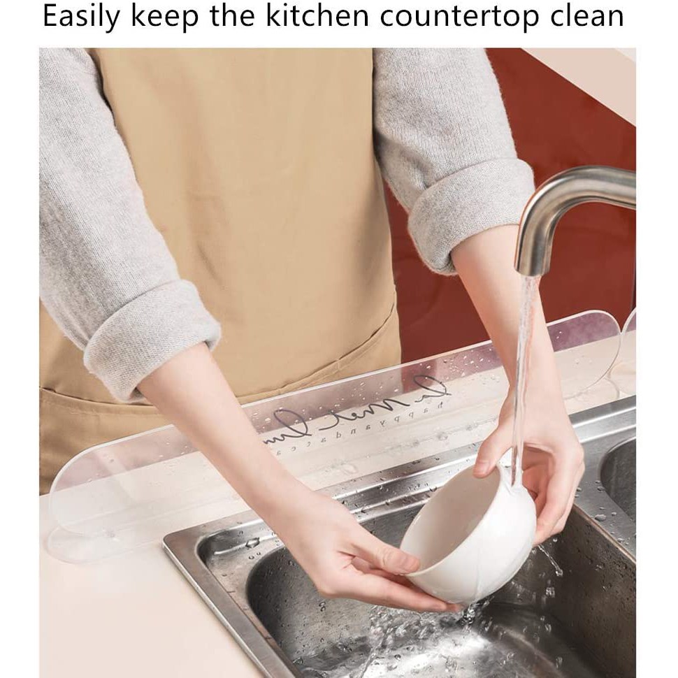Locaupin Water Sink Splash Guard for Kitchen Countertop, Bathroom Basin ...