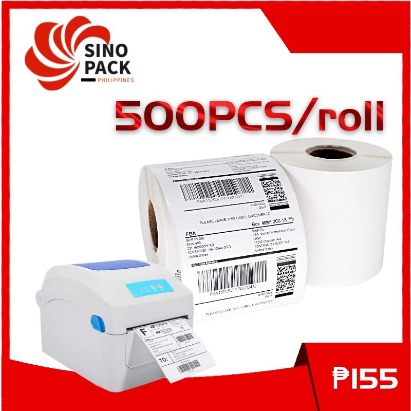 shopee waybill sticker 100mmx150mm A6 SIZE roll 500 PCS/roll shipping ...