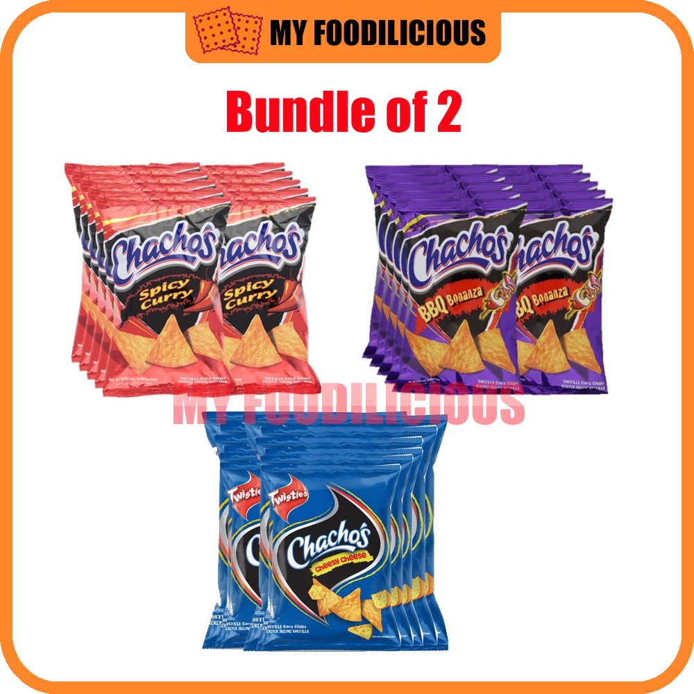 Twisties Chacho's Tortilla Corn Chips- Cheesy Cheese / Spicy Curry ...