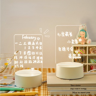 USB Note Board Lamp with Erasable Pen Led Night Light Desktop ...