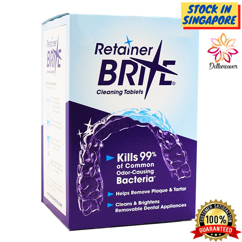 Retainer Brite Cleaning Tablets 96 Tablets 3 Month Supply, Cleans ...