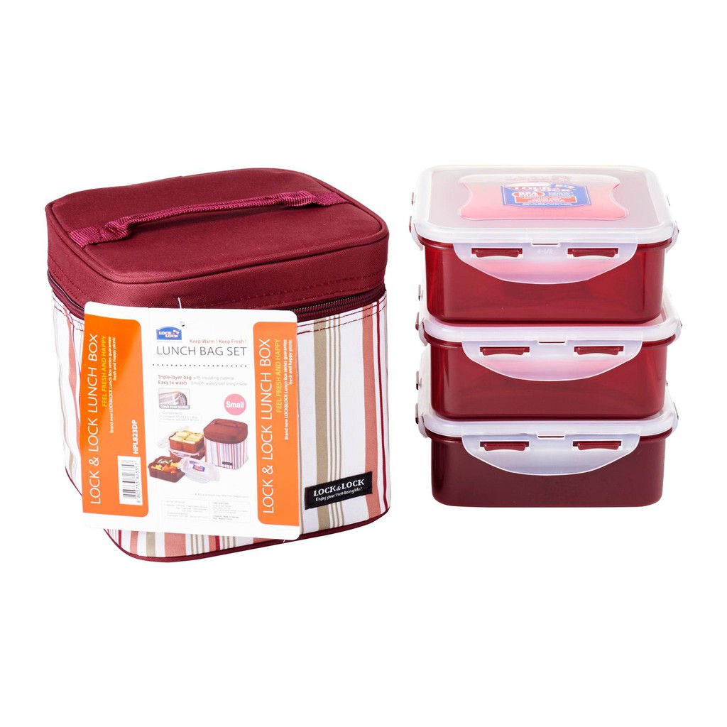 LocknLock Official Classic Lunch Box Food Container 3P Set (HPL-754D ...
