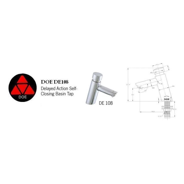 DOE DE108 G 1/2" PILLAR MOUNTED SELF CLOSING TAP (3-5 SECOND) | Shopee ...