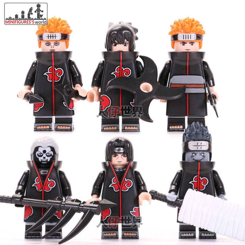 Naruto Minifigures Akatsuki Hoshigaki Kisame Uchiha Itachi Sasuke Hidan ...