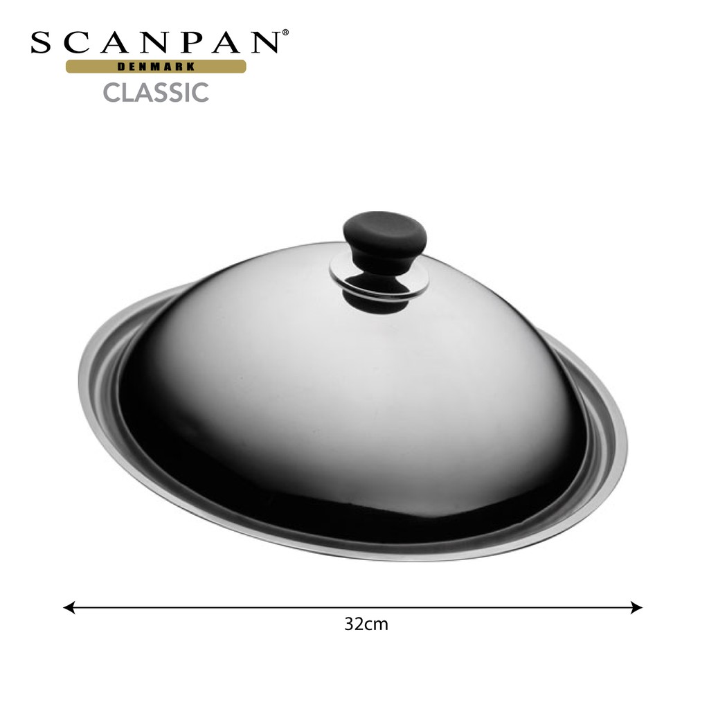SCANPAN 32cm Stainless Steel Wok Lid | Shopee Singapore
