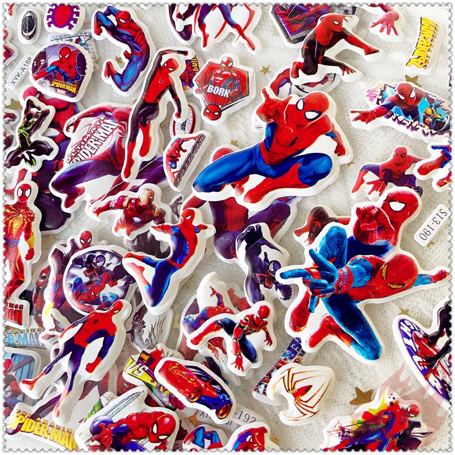 5sheets Marvel Super Hero Spider Man Q 1 Diy Rewards Sticker 3d Puffy