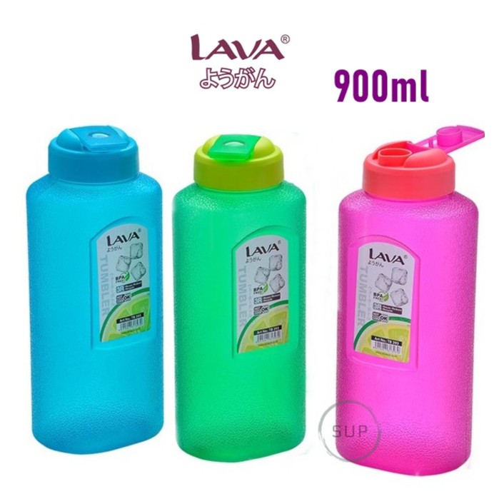 LAVA Plastic Water Bottle 900ml / Water Container/ Tumbler / Botol ...