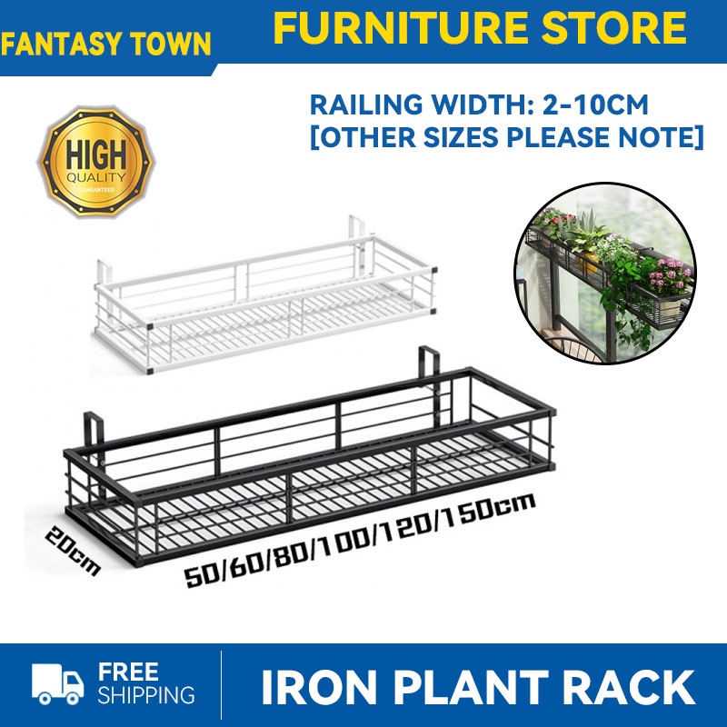 European Double-layer Succulent Plant Rack Railing Flower Rack Iron ...