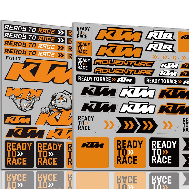 Ready to race vinyl reflective sticker for motorcycle ktm sticker decal ...