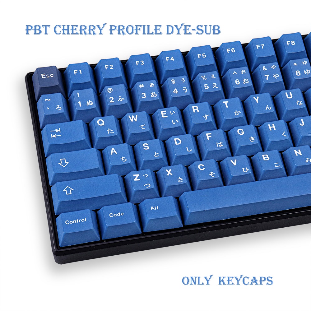 PBT blue Keycap 129 Keys Cherry Profile DYE-SUB Personalized GMK ...