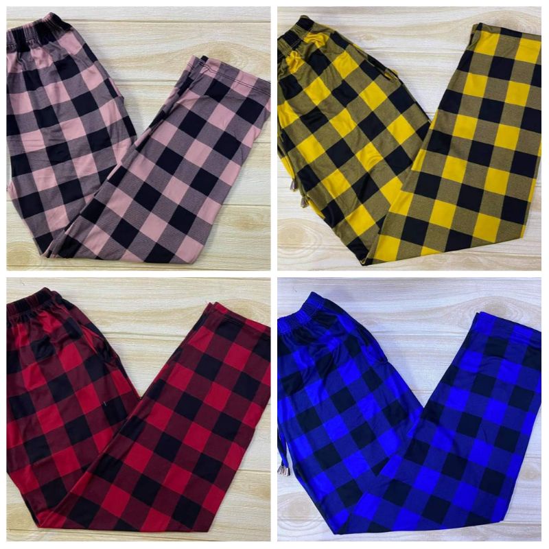 TRENDY CHECKERED PAJAMA WITH SIDE POCKETS | Shopee Singapore