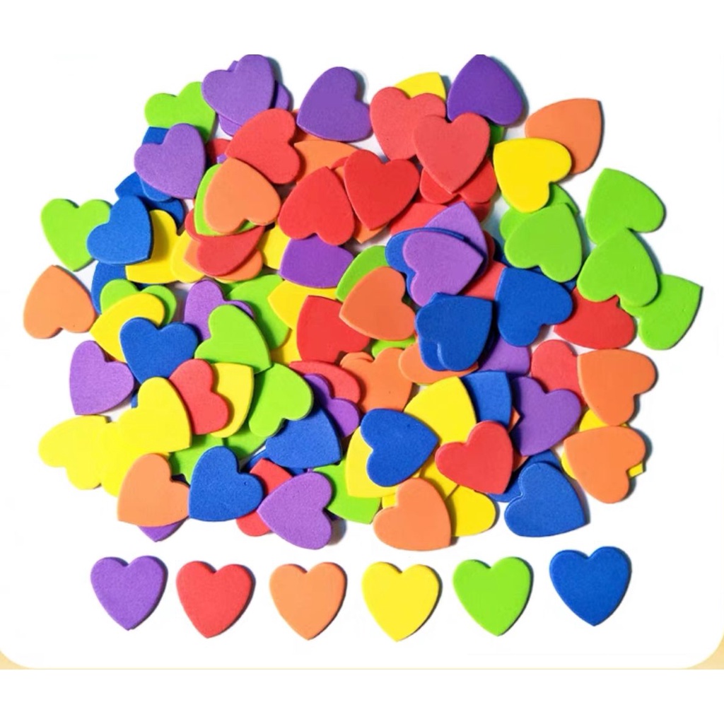 Eva Foam Sticker 120 Pcs Star Heart Flower Shape 2cm | Shopee Singapore
