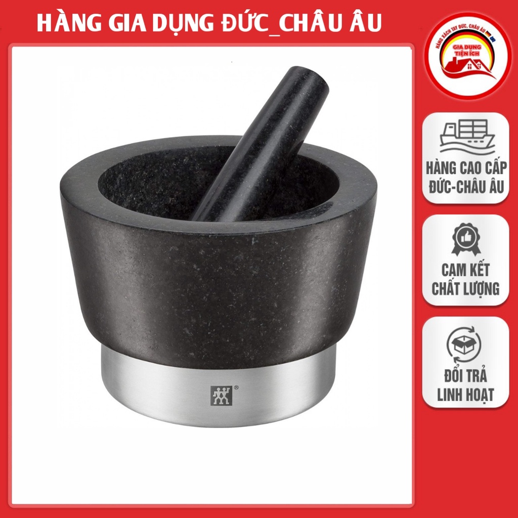 ZWILLING stone mortar and pestle Set 15 × 15 × 10cm Granite, stainless ...