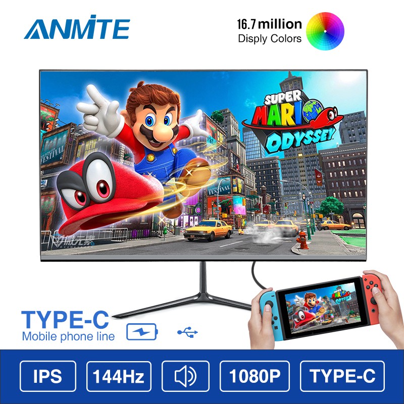 Anmite 24" IPS Professional Gaming Computer Monitor 144HZ Type-c 1MS ...