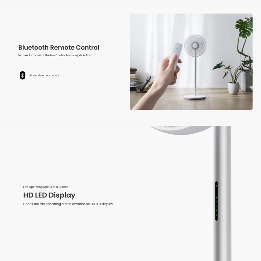 Xiaomi Smartmi 3 Built-in Battery Fan, Cordless Fan, Smart Standing Fan ...