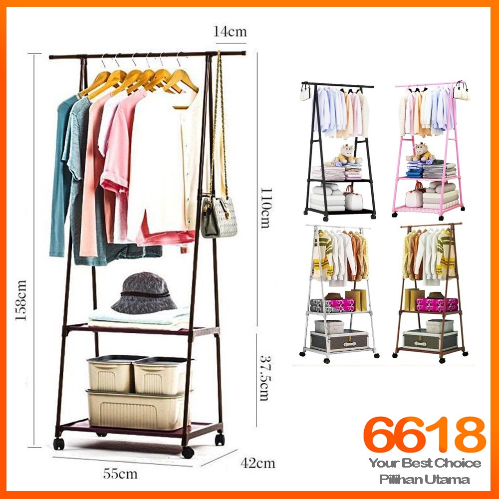 Rak Pakaian Rak Kain Logam Segitiga Gantung Baju Metal Triangle Clothes ...
