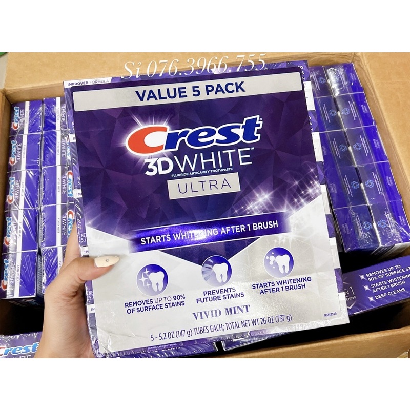New Model Crest 3D White Vivid Mint Ultra Toothpaste 147g | Shopee Singapore