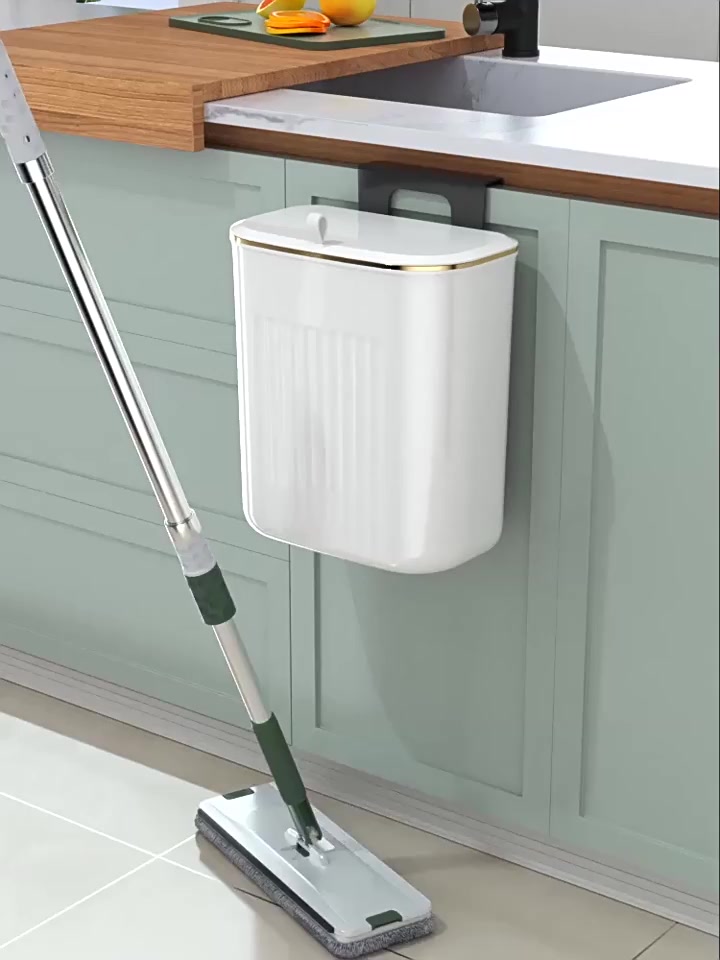 Wall Mounted Hanging Trash Bin Kitchen Countertop Compost Bin Cabinet ...