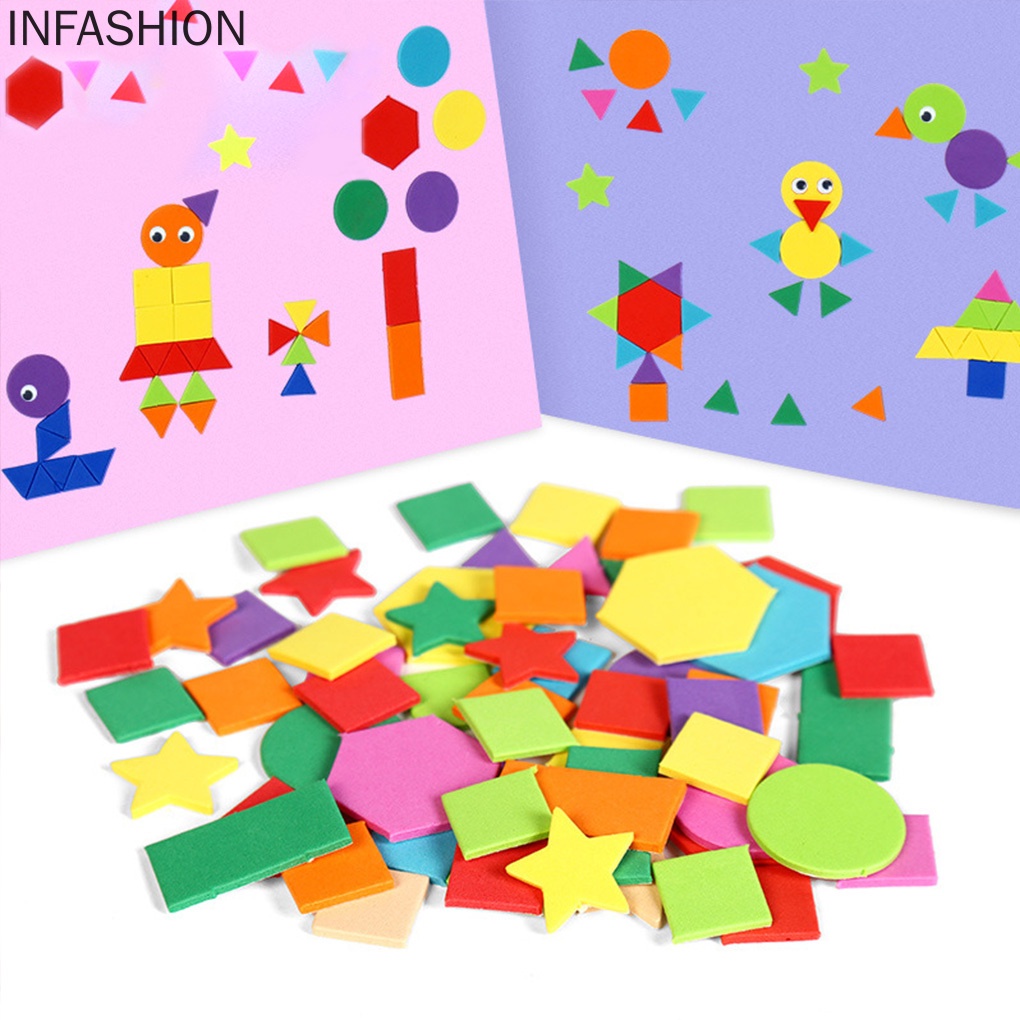 150pcs Children Sticker Toys Foam DIY Geometric Kids Stickers Education ...
