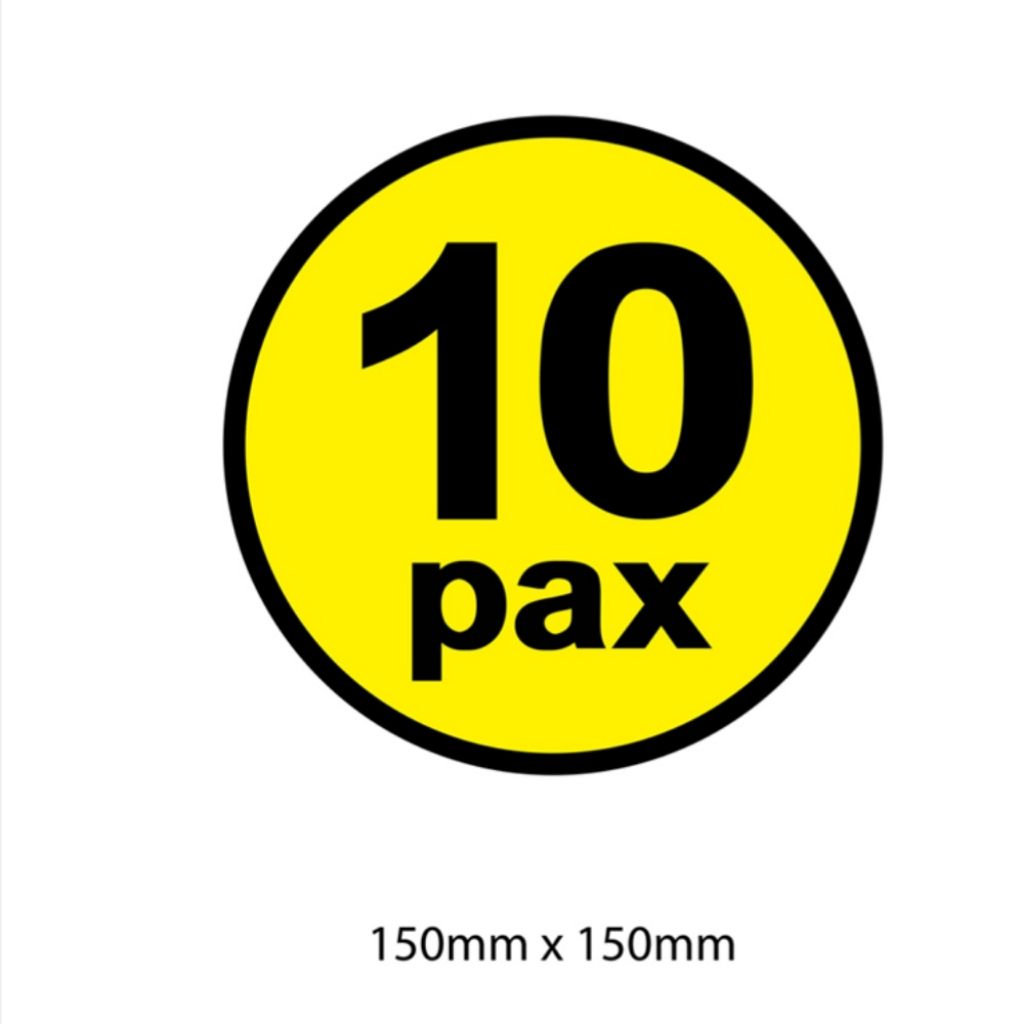 Maximum passengers number vehicles label sticker LTA standard | Shopee ...