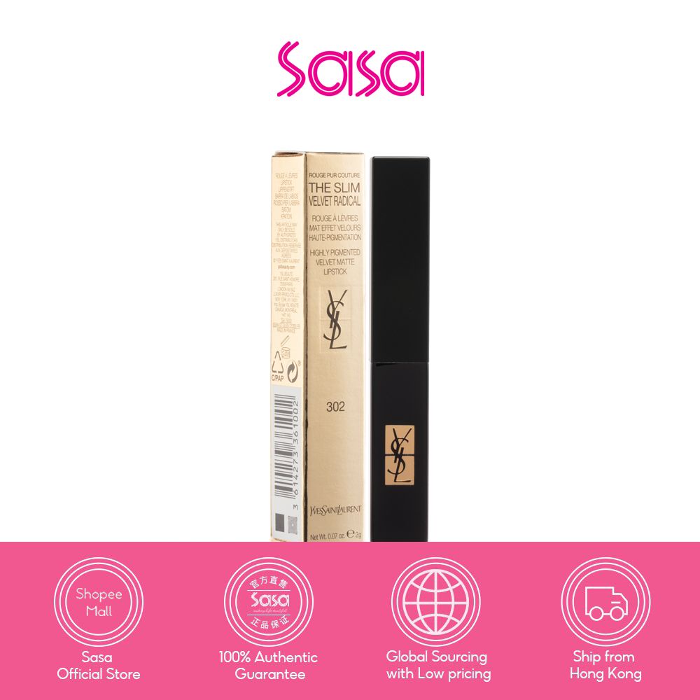 Yves Saint Laurent Rouge Pur Couture The Slim Velvet Radical - 302 (2g) | Shopee Singapore