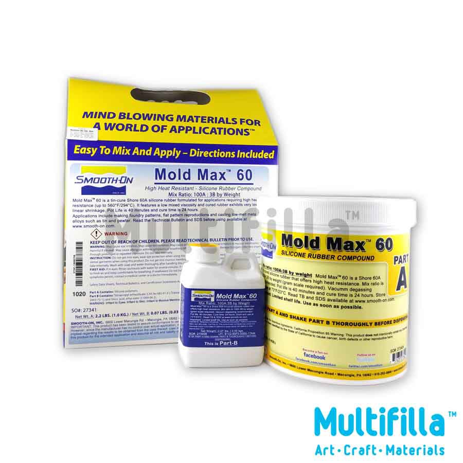 SMOOTH-ON Mold Max 60 – 1kg High Heat Resistant Silicone Rubber ...