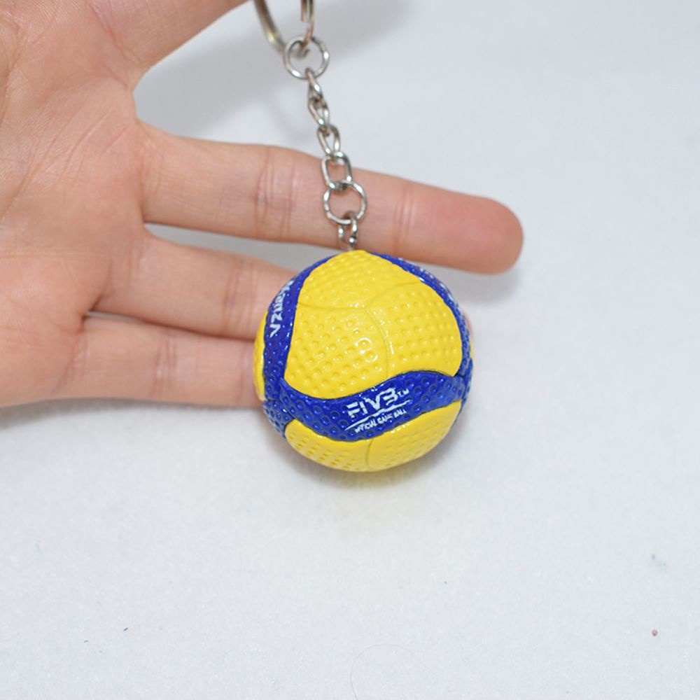 JENNIFERDZ Fashion Volleyball Keychain Sport Key Chain PVC Leather ...
