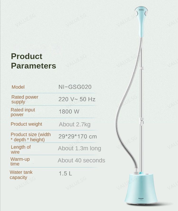 Panasonic GSE036/GSE035 Garment Steamer/ 2L Big Capacity Tank/ 1600W ...
