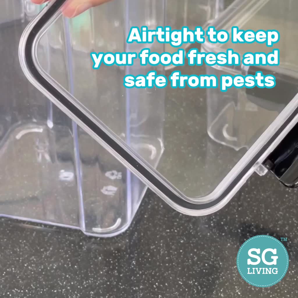 (SG Ready Stock) Stackable Airtight Food Container (Locking Clips ...