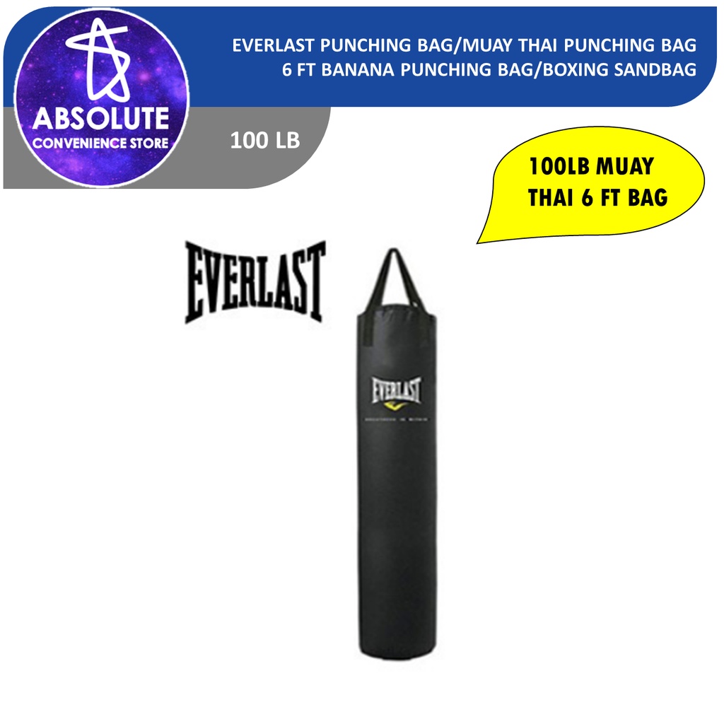 Everlast Punching bag/Muay Thai Punching Bag/ 6 Ft Banana punching bag ...