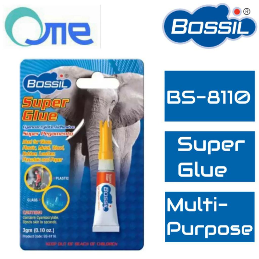 BOSSIL-Super Glue Multi-Purpose Tube 3gm | Shopee Singapore