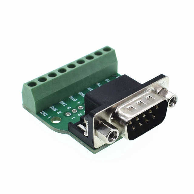 D-Sub 9pin DB9 RS232 Serial to Terminal Male Solderless Adapter ...