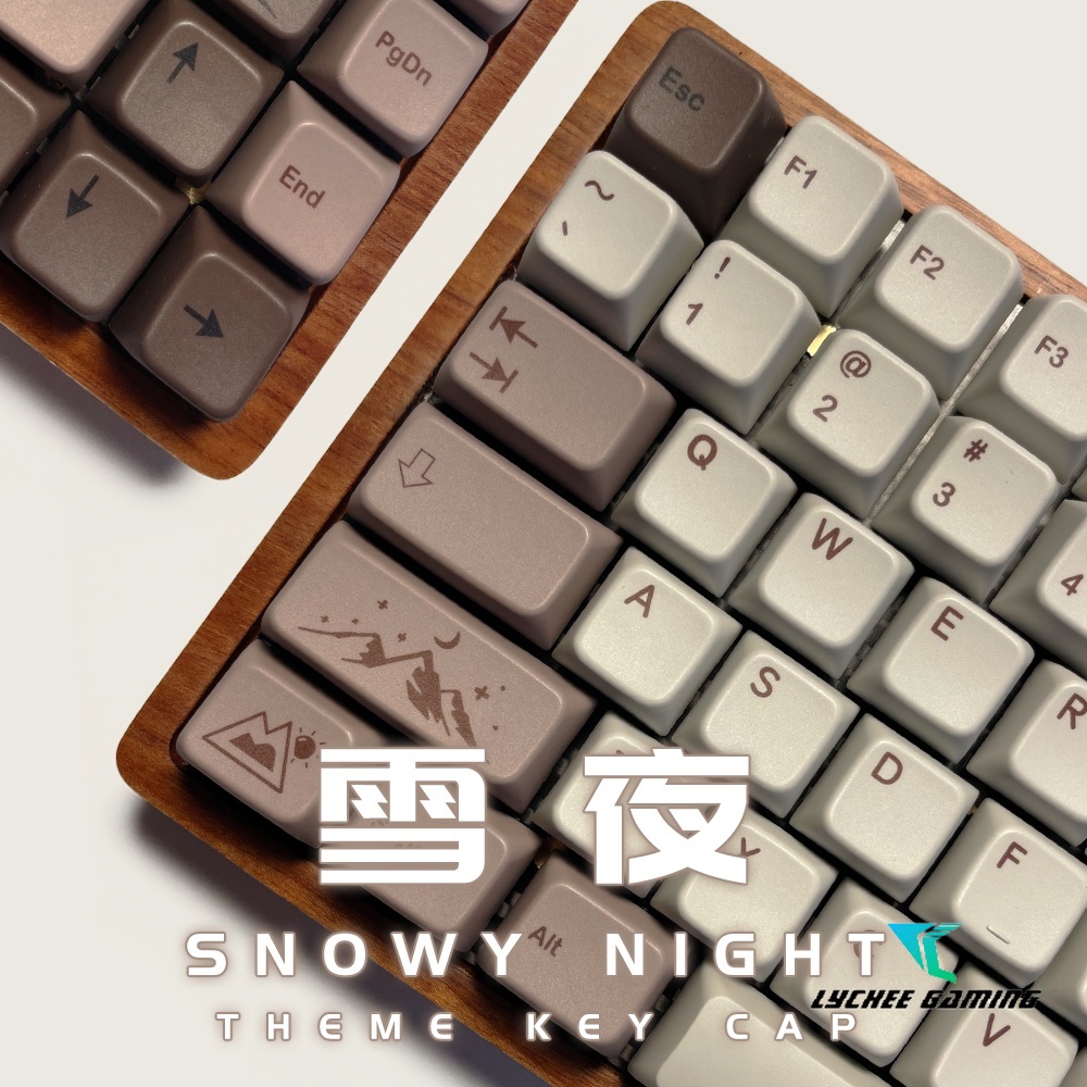 Lychee Gaming PBT Snow Night/Winter Breath Keycaps MDA height G66 ...