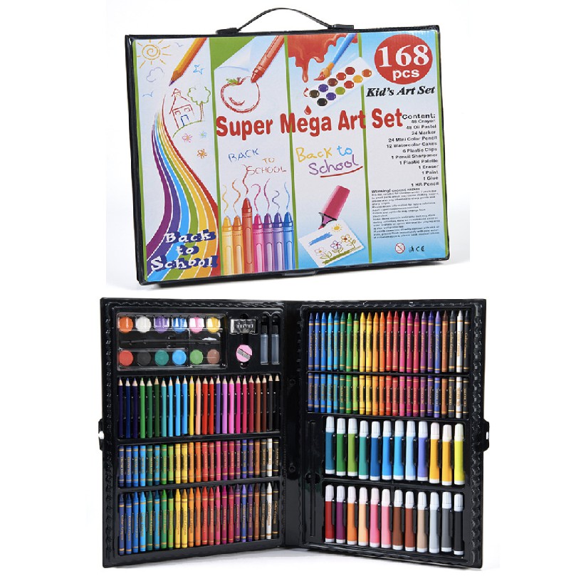 208/168/86 PCS Kids Painting Pen Crayon Drawing Art Set | Colour ...