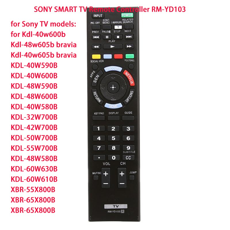 Replacement SONY SMART LED TV Remote Controller (RM-YD103)For KDL ...