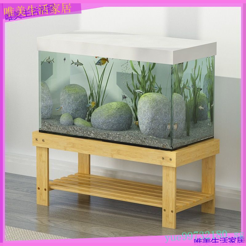 , 🎇Simple Combination Aquarium Base Fish Tank Shelf Bamboo Multi-Layer ...