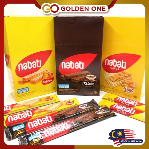 Nabati Richeese Cheese Wafer 20pcs x 7g / Nabati Richoco Chocolate Wafer 20 x 7g / Nabati Peanut ...