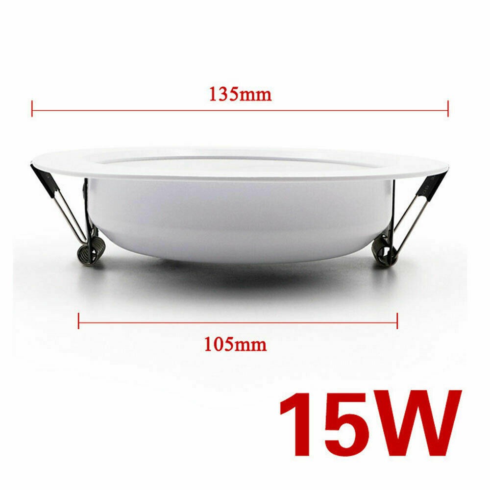 LED Downlight 5W 7W 9W 12W 15W Round White Recessed Down Light Daylight ...