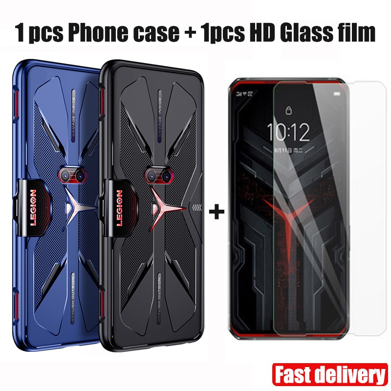 2 in 1 Protective TPU phone Cases + HD Glass screen protector film For ...