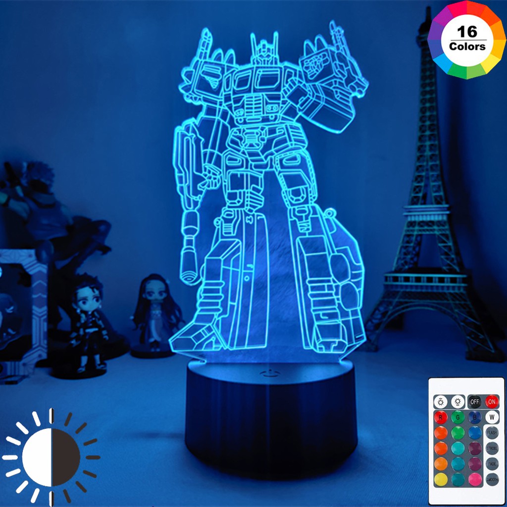 3D Cool Transformers Character Boy Gundam Figure Illusion Desk Table ...