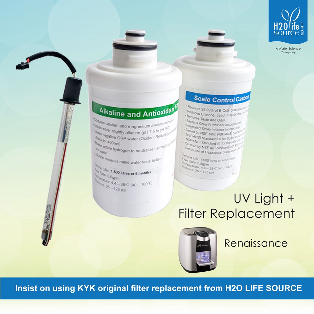 H2O Renaissance Replacement Filter set with UV | Shopee Singapore