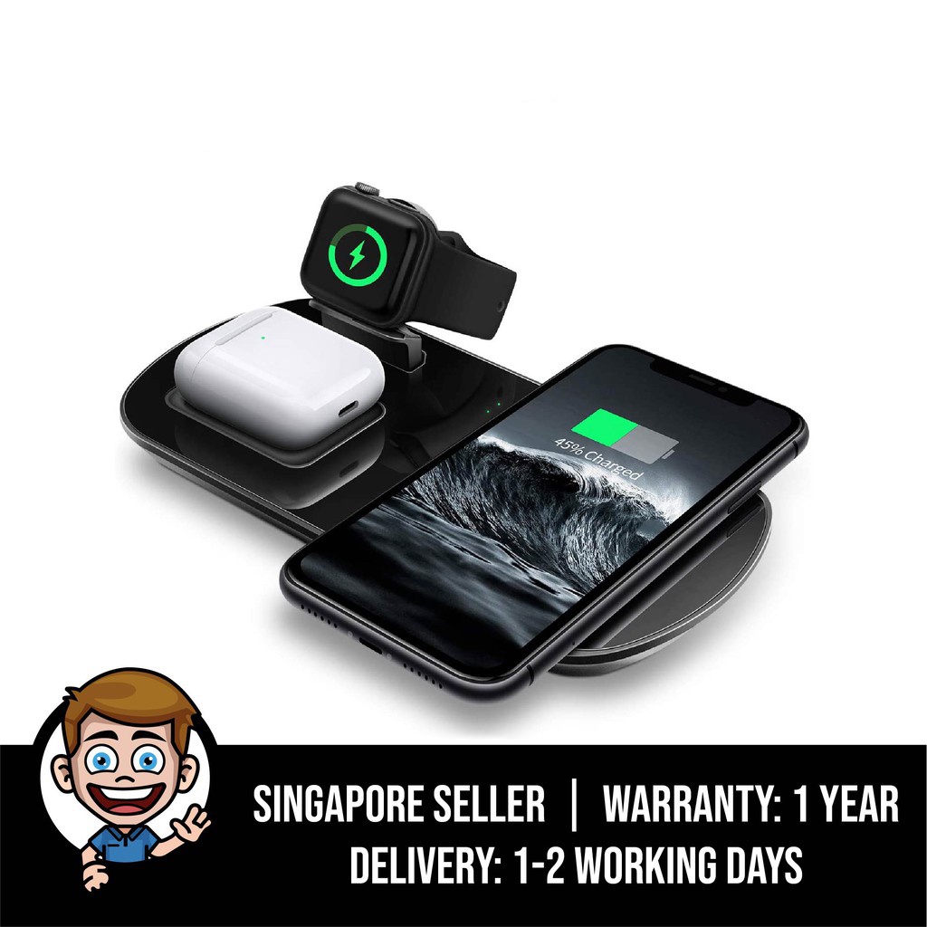 3 in 1 Wireless Charging Pad, Wireless Charger for Smart Watch, AP Pro ...