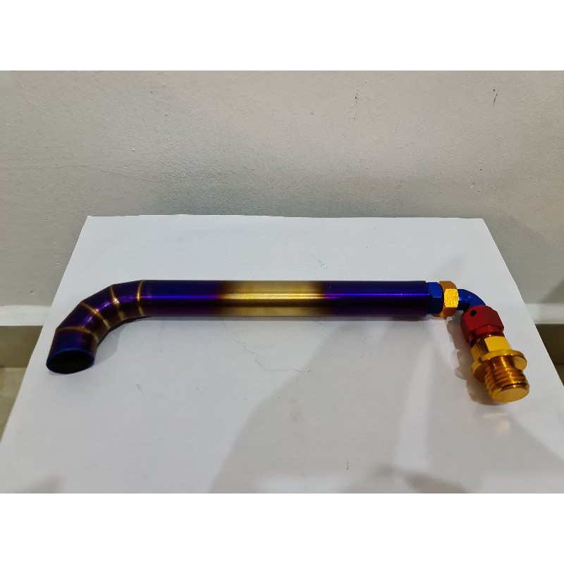 Pipe sejuk engine bypass engine hose pipe titanium for Honda & Yamaha ...