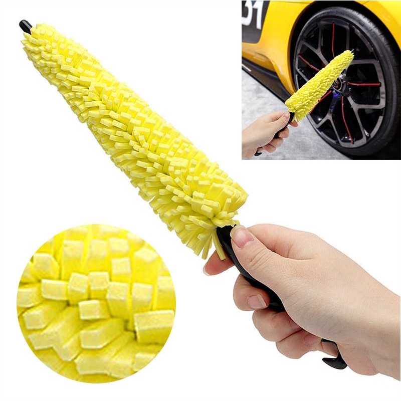 Car Sponge Plastic Handle Wheel Rim Tire Washing Cleaning Scrub Brush ...