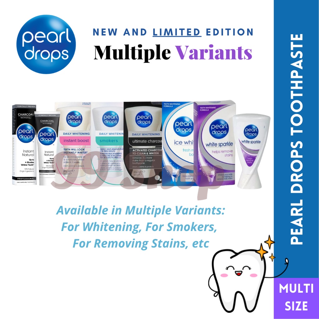 Pearl Drops White Sparkle Teeth Whitening Formula 1x50ml Helps Remove ...