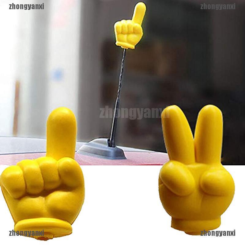 Cute Victory Finger Car Antenna Topper Eva Decorative Car Topper Balls ...