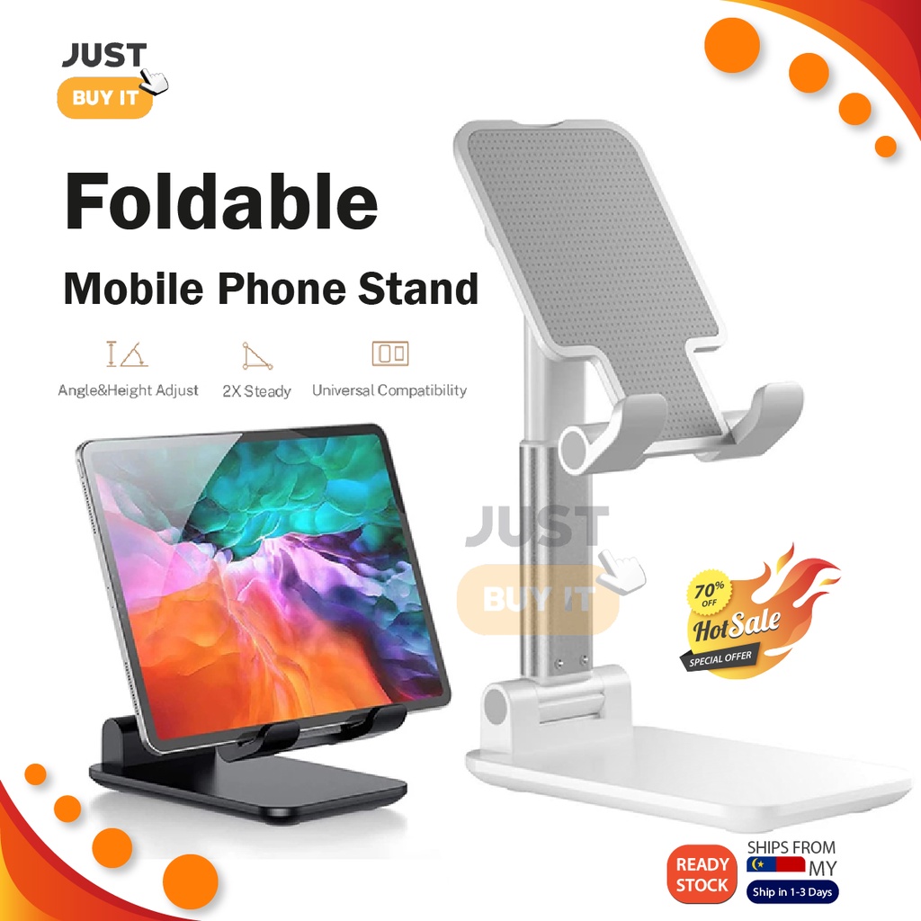 Adjustable Phone Holder Foldable Portable Desktop Tablet Stand Phone ...