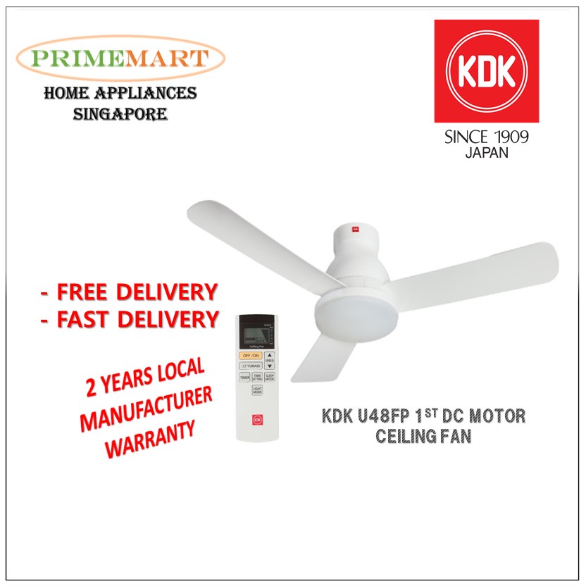 KDK U48FP DC Motor 3 Blade Ceiling Fan (WHITE) * 1 YEAR KDK SG WARRANTY ...