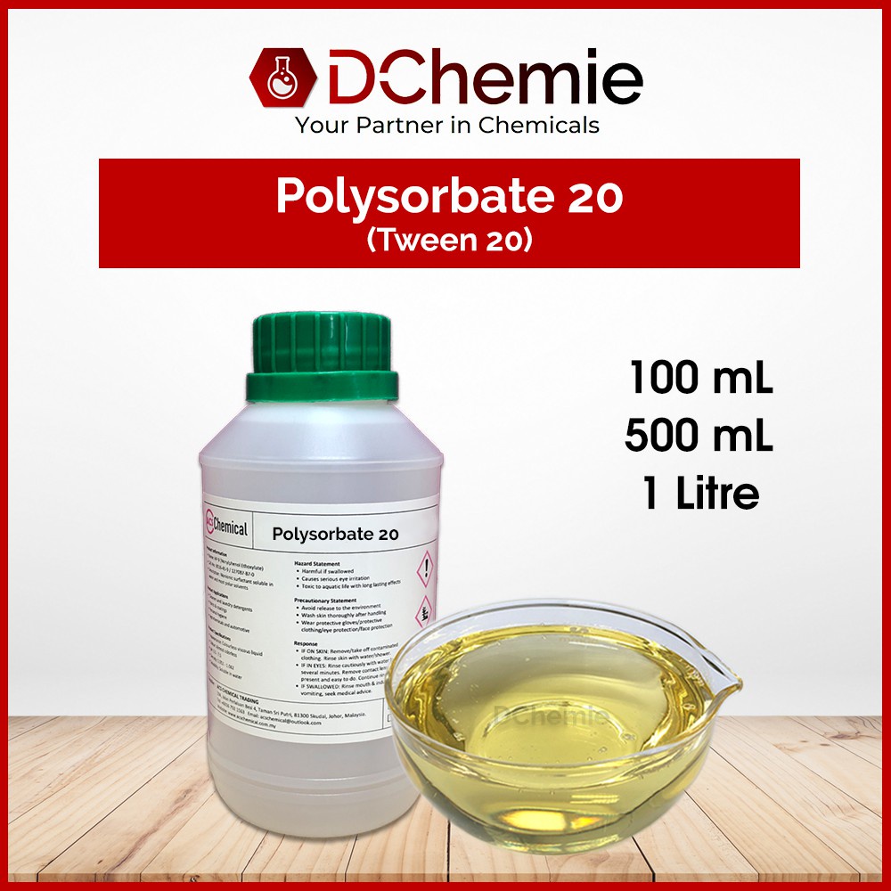 Polysorbate 20 / Tween 20 Origin Croda UK [100/500/1000m] Emulsifier ...