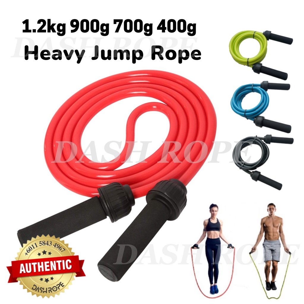 DASHROPE 1.2kg 900g 700g 480g 400g Heavy Jump Rope Weighted Skipping ...
